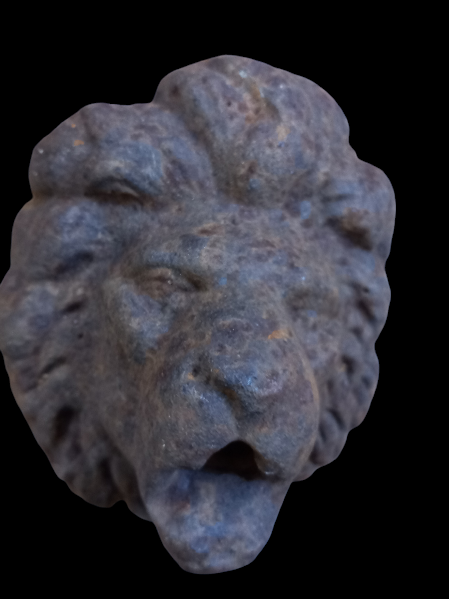 Victorian antique cast iron lions head water spouter | Woodside Garden